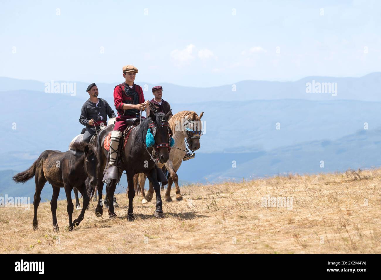 On Illinden (Republic Day), traditionally dressed riders ride from ...