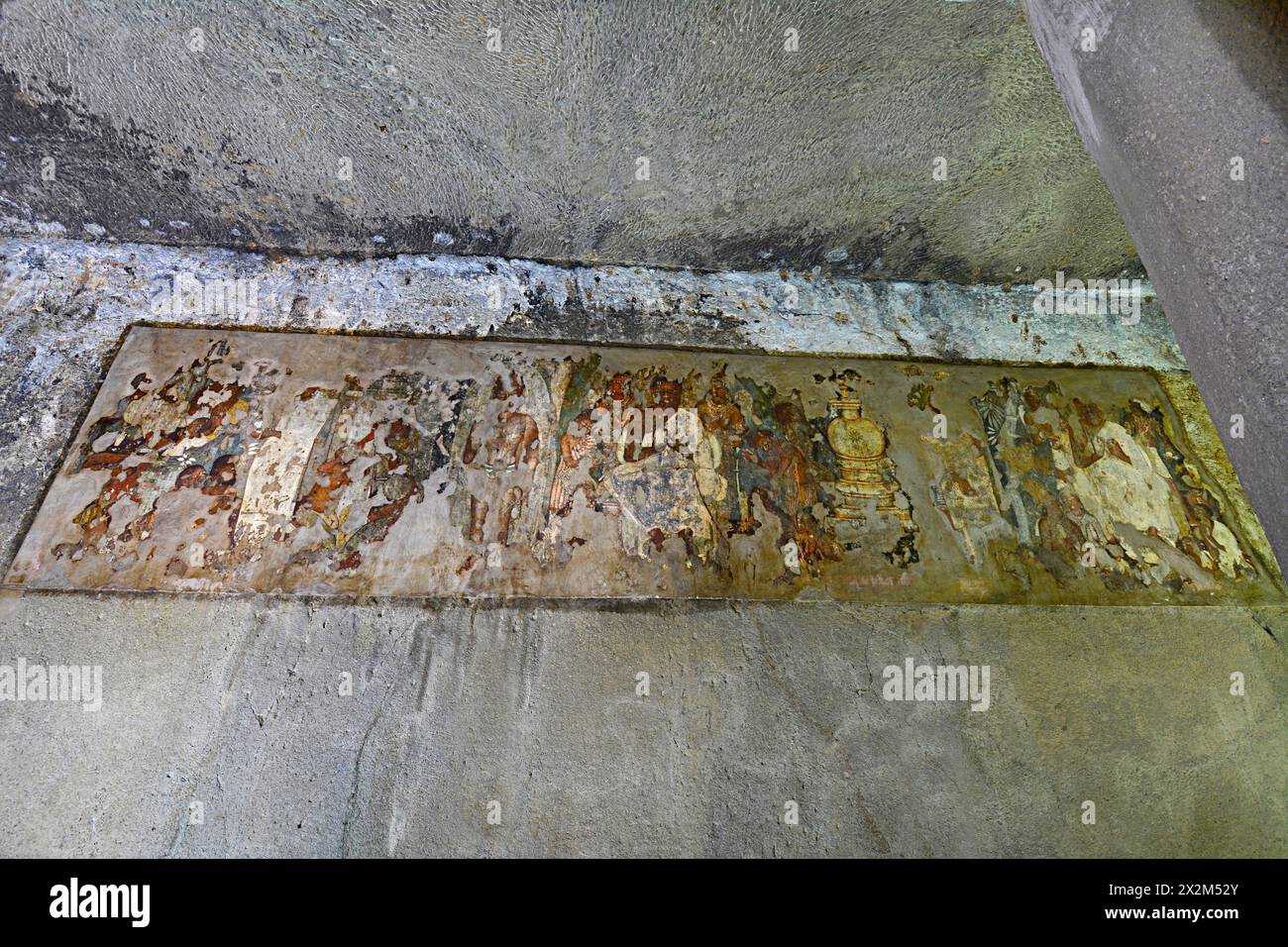 Ajanta Cave No 9 The story of Kasyapa: Buddha in meditation with ...