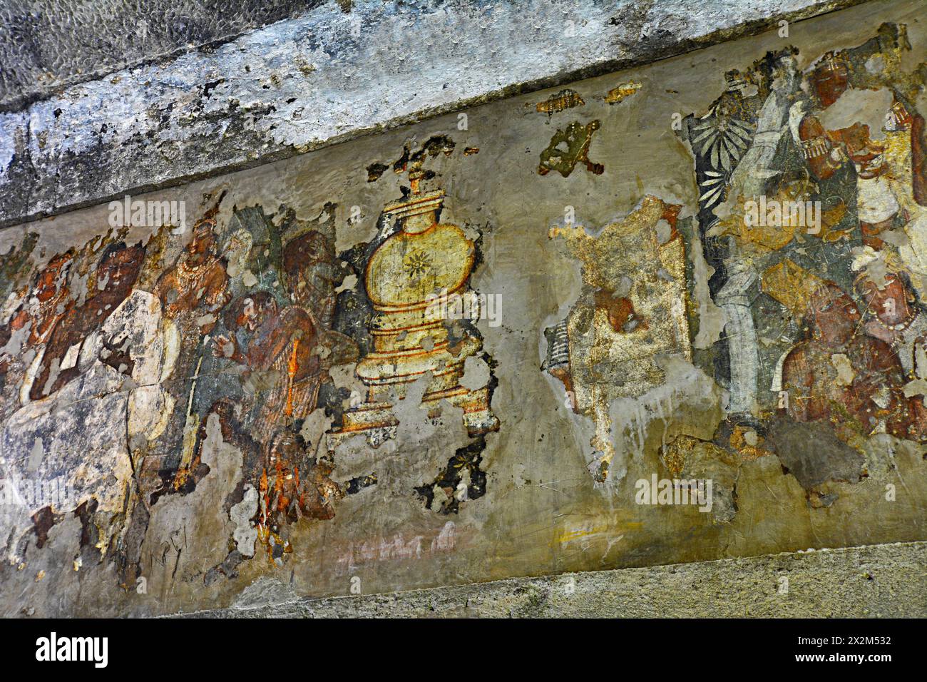 Ajanta cave No 9 Painted stupa which serves as scene divider- on the ...