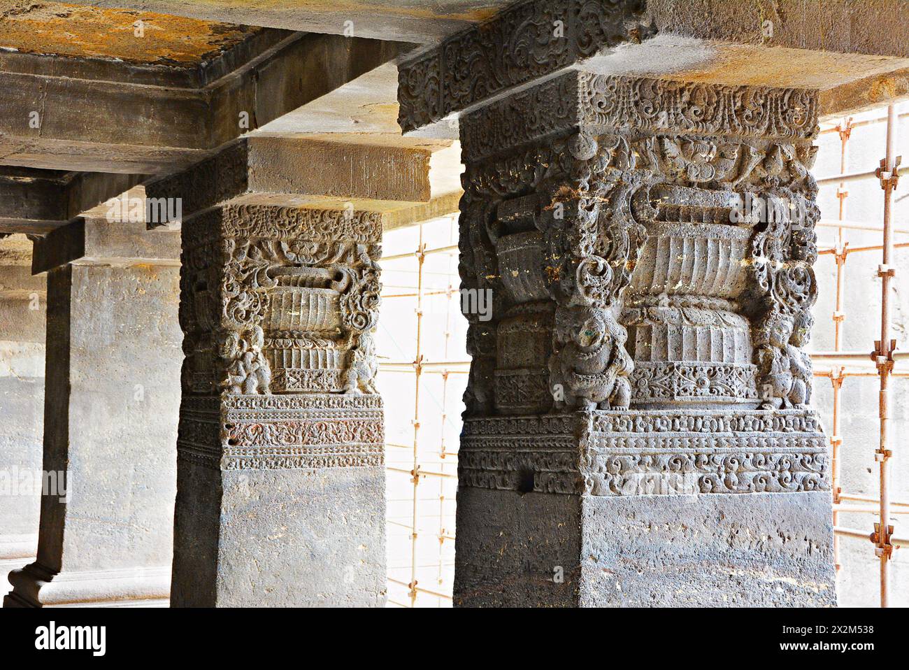 Ellora Buddhist Caves: Cave No 12 Upper wing, second storey showing ...