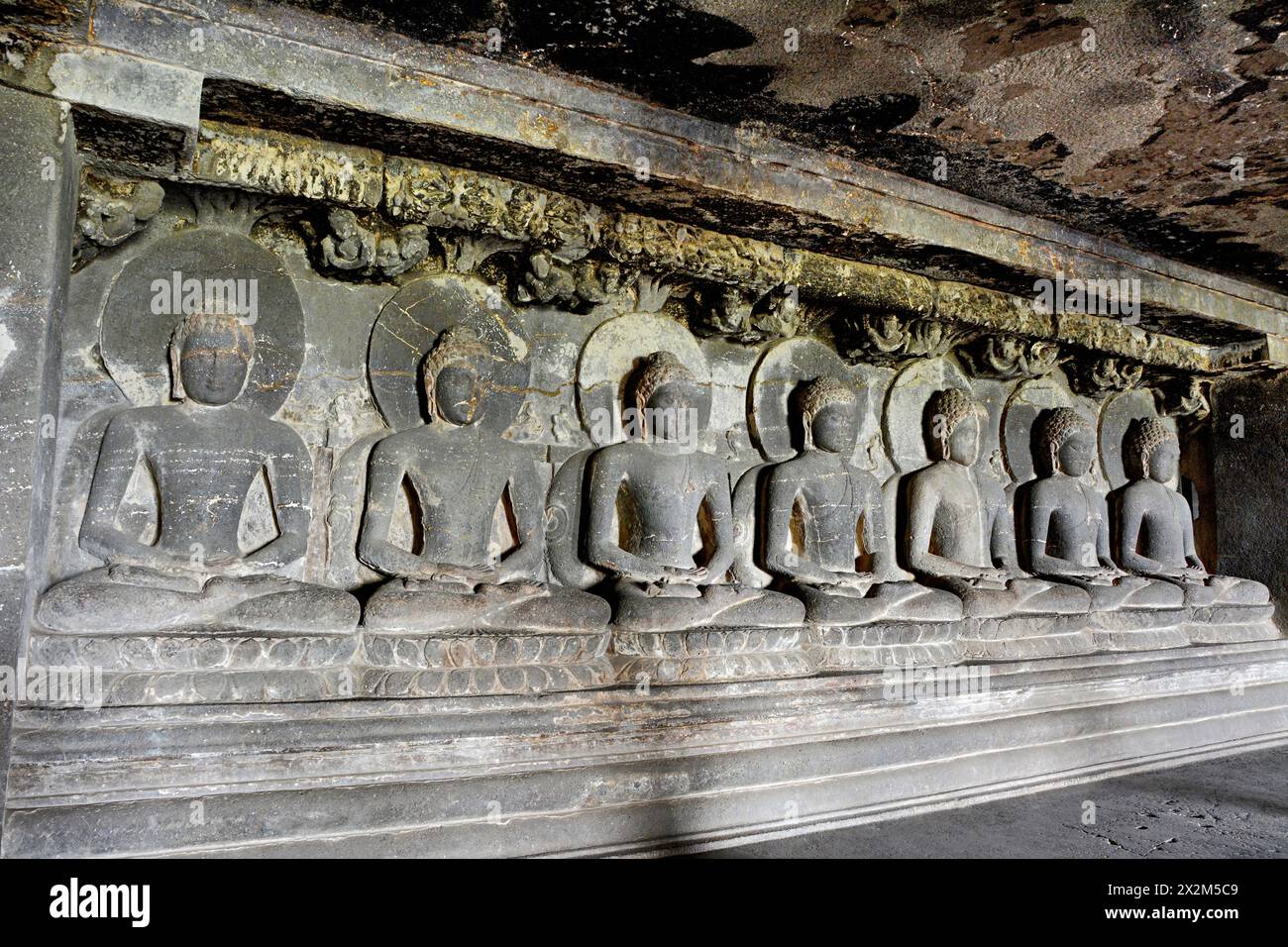 Ellora Buddhist Caves: Cave No 12: Seven meditating Buddhas - Third ...