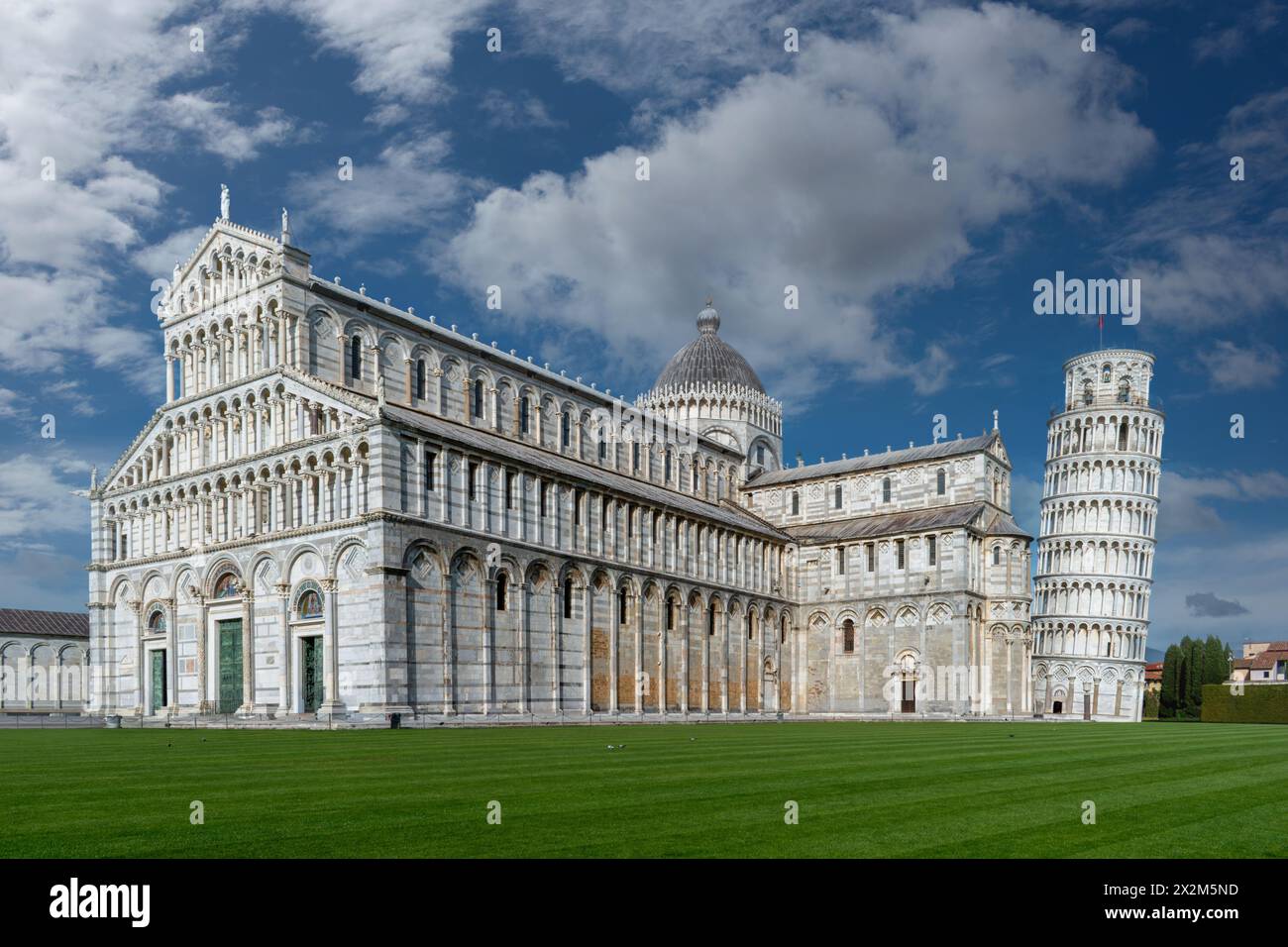 Pisa, Italy - April 05, 2024: landscape of Piazza dei Miracoli with ...