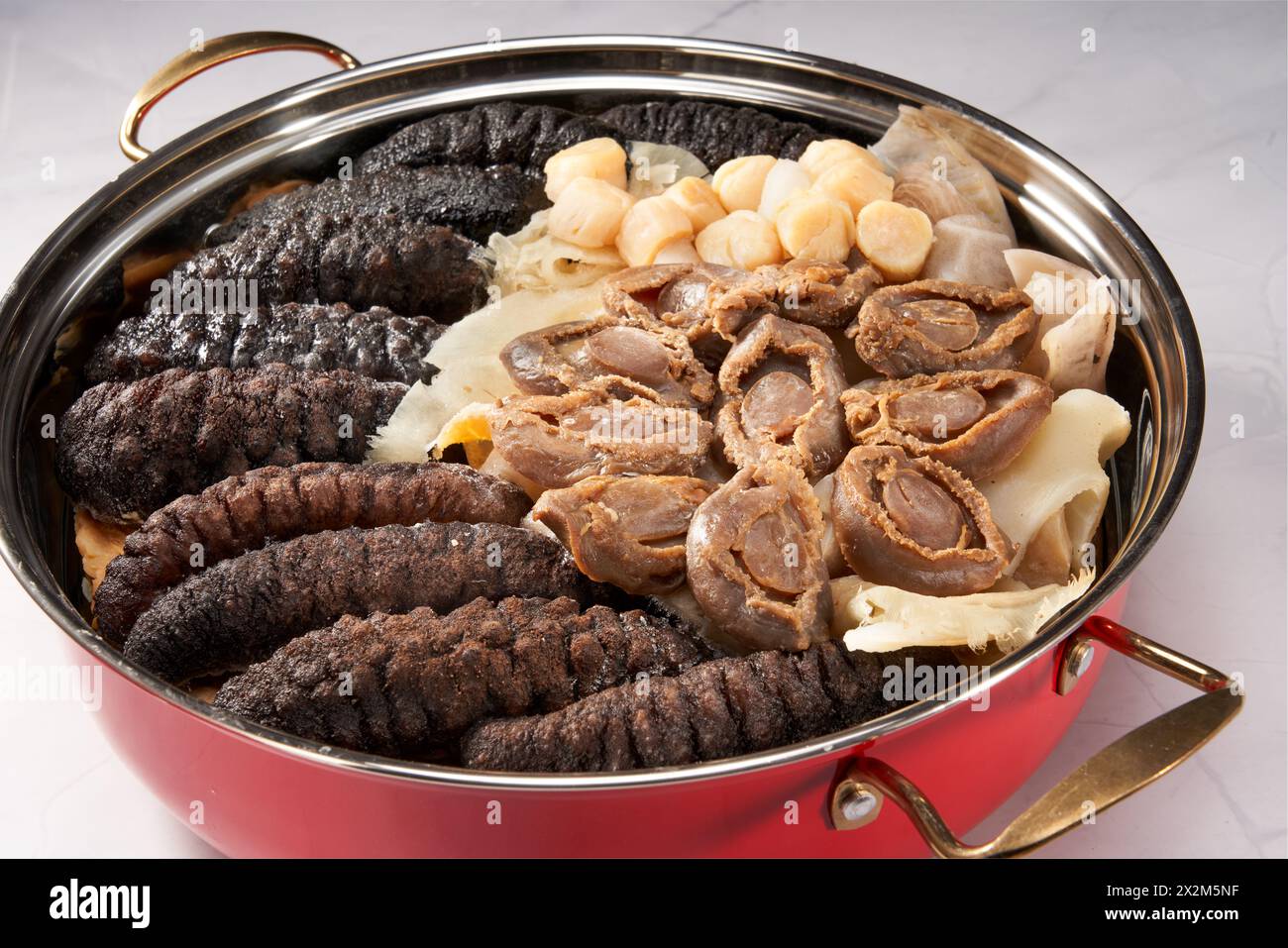 A pot of sumptuous and luxurious Chinese New Year Poon Choi, delicacies ...
