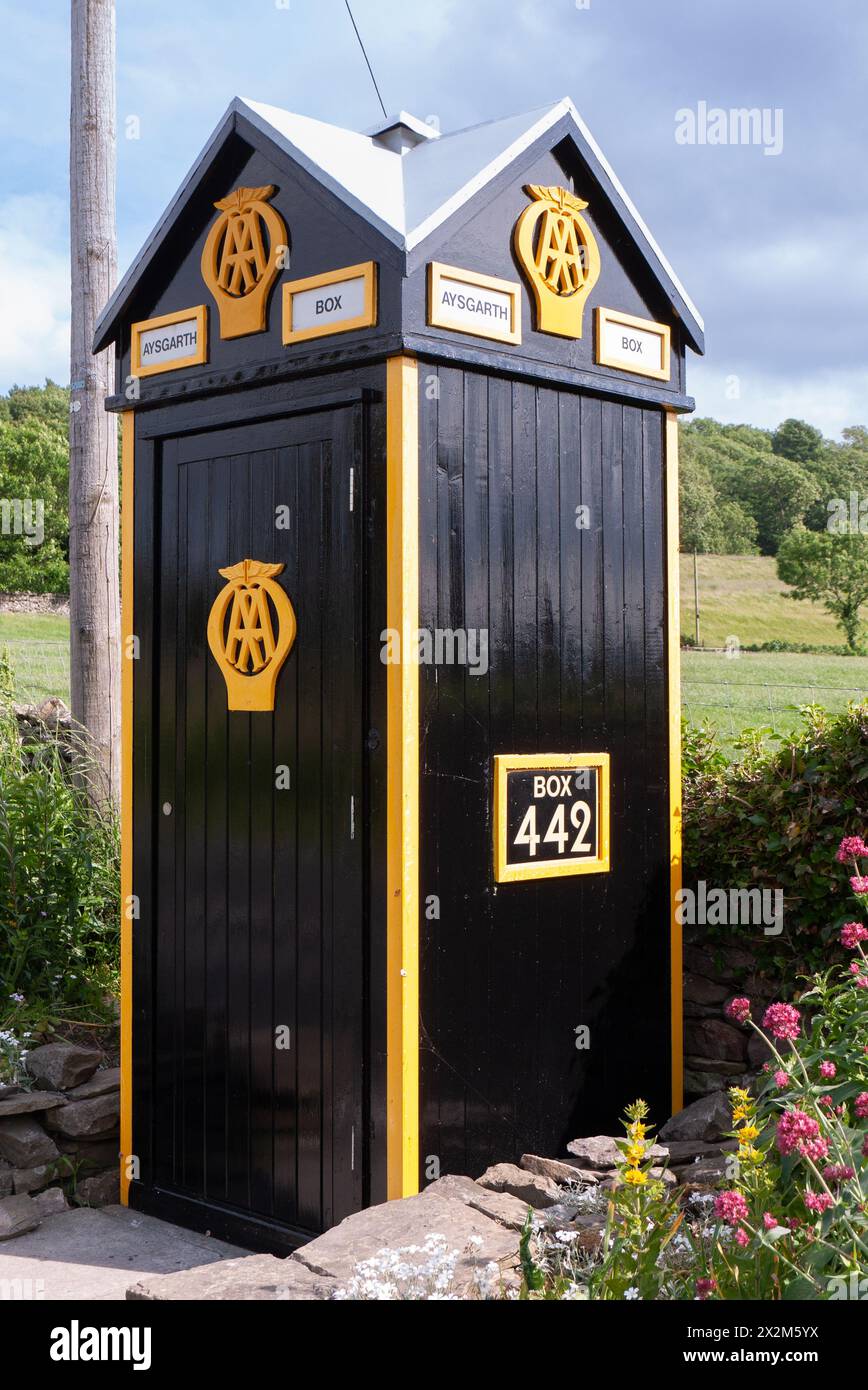 An old AA box at Aysgarth, North Yorkshire, England, United Kingdom ...
