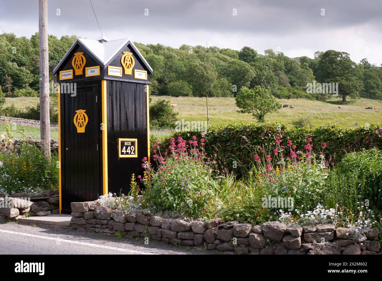 An old AA box at Aysgarth, North Yorkshire, England, United Kingdom ...
