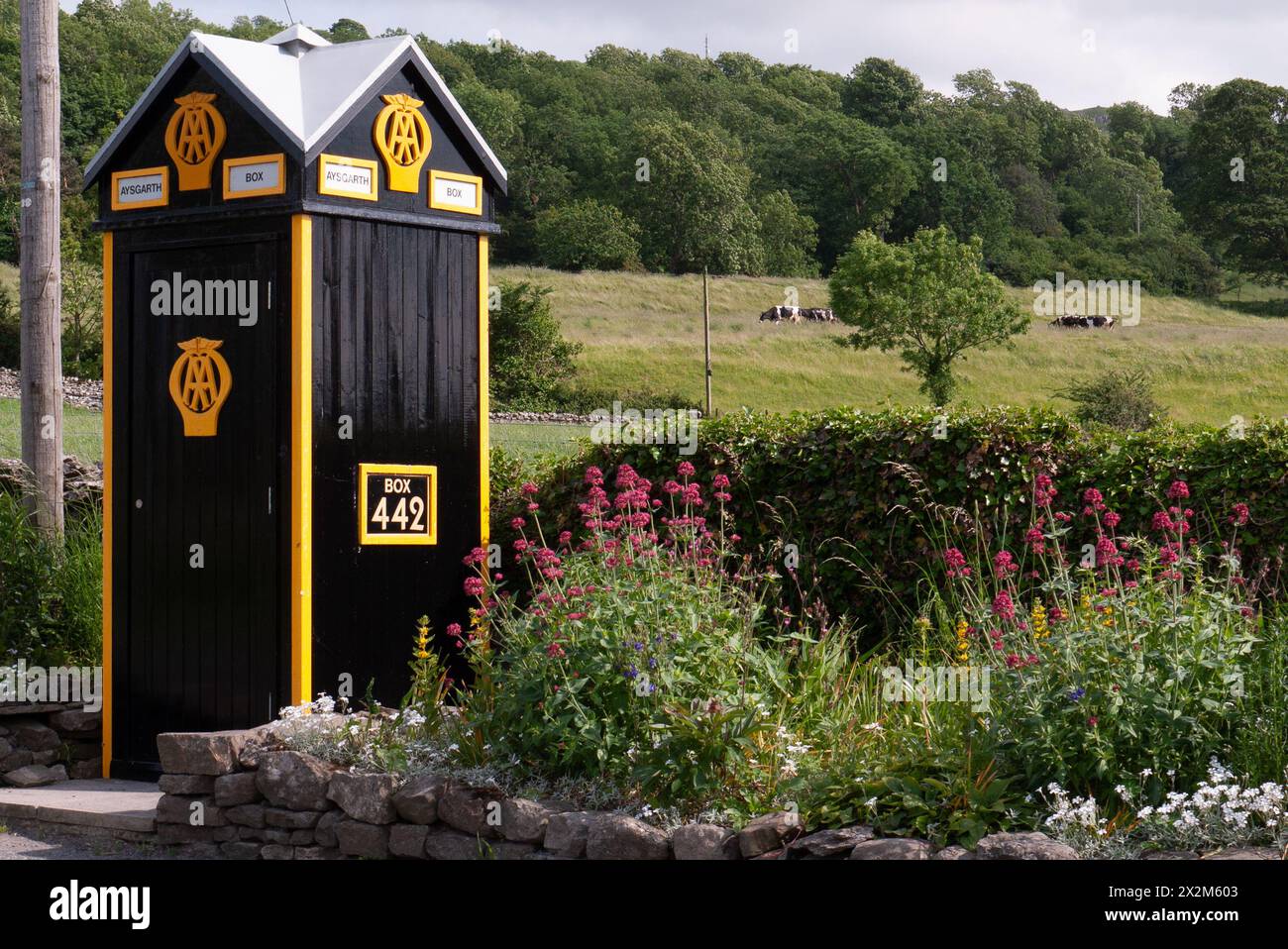 An old AA box at Aysgarth, North Yorkshire, England, United Kingdom ...