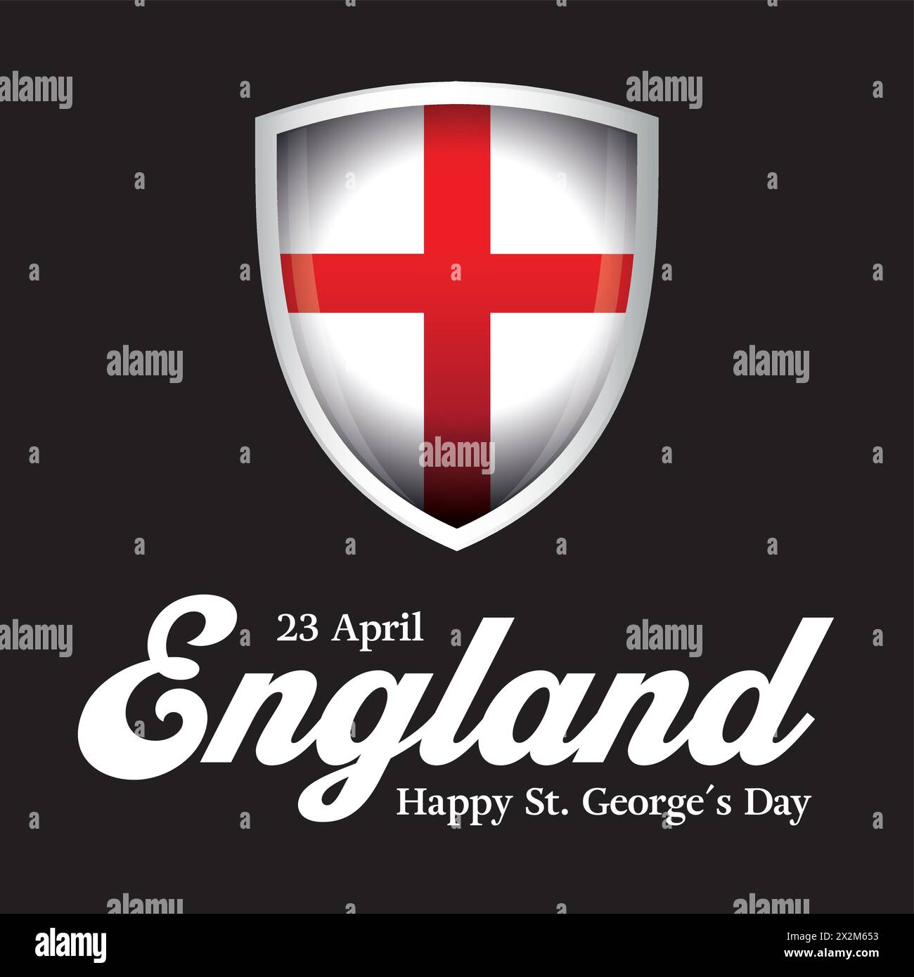 England flag Saint George Day shield ribon sign Stock Vector Image ...