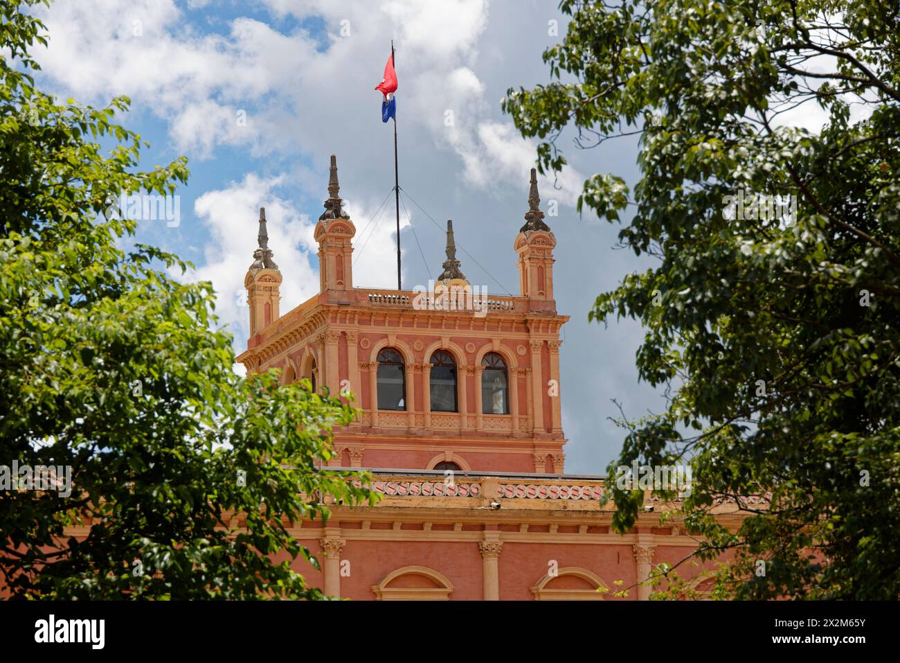 Asuncion, Paraguay. 14th Jan, 2024. The grand pink Palacio Lopez is the ...