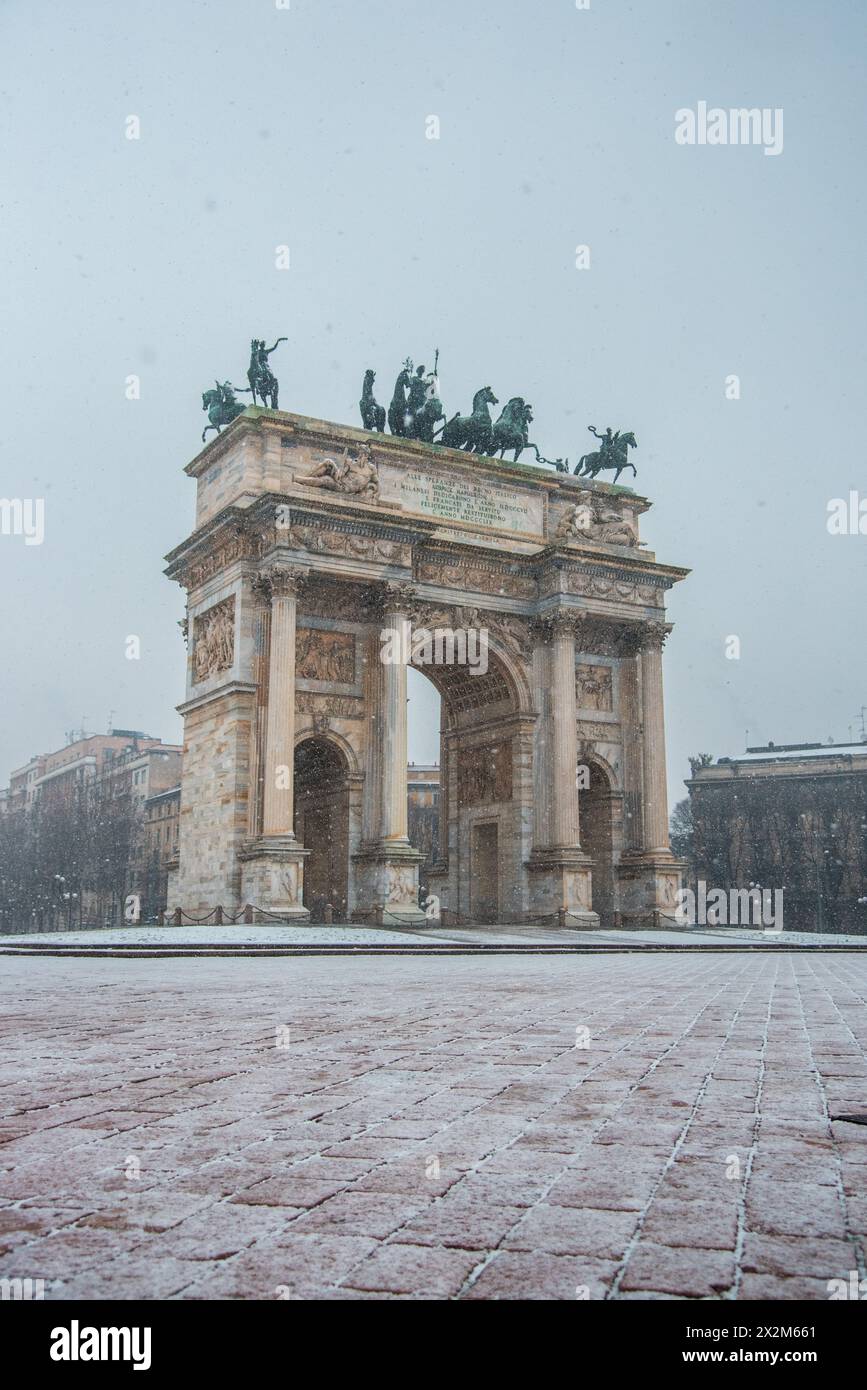 The Arch of Peace is a triumphal arch in Milan located at the beginning ...