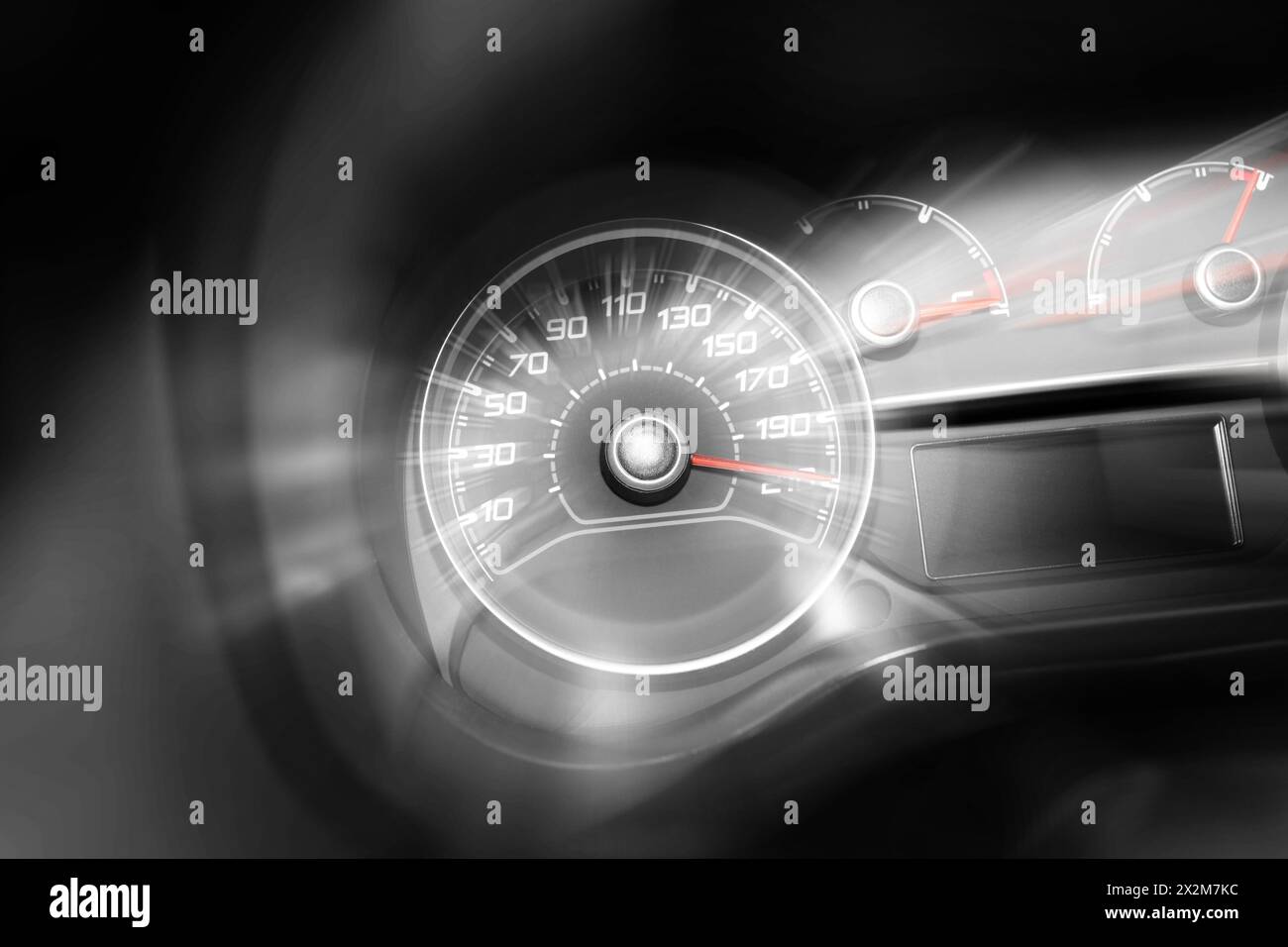 Speedometer on dashboard in car, motion blur effect Stock Photo - Alamy