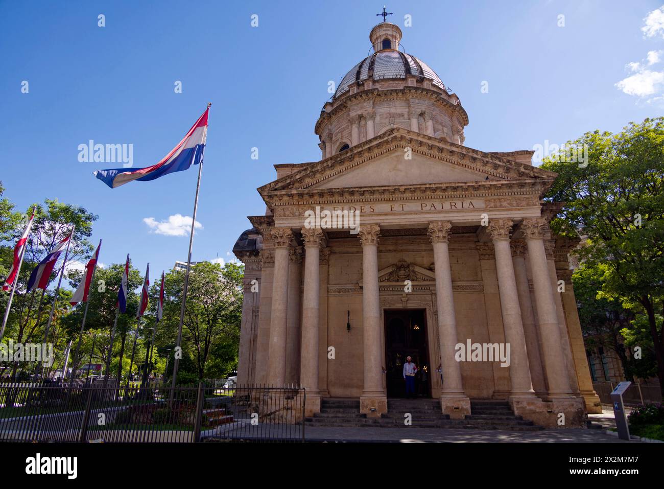 Asuncion, Paraguay. 14th Jan, 2024. The Panteon de los Heroes protects ...
