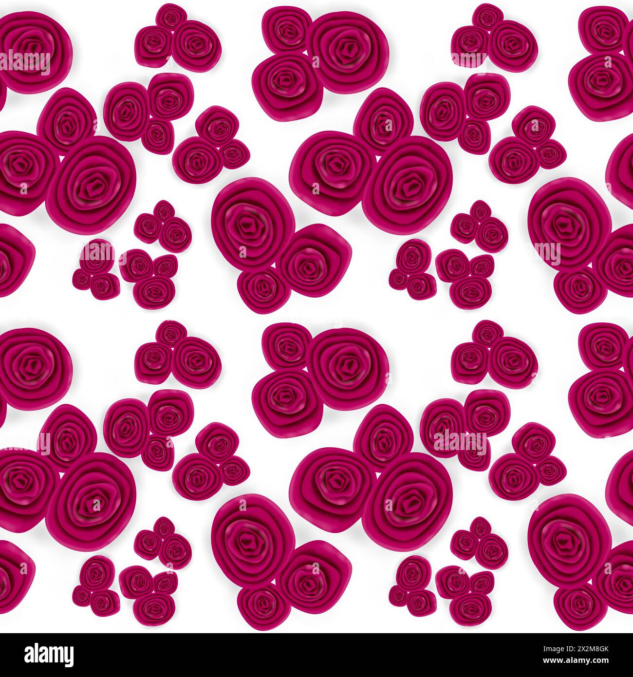 Seamless pattern roses leaves Cut Out Stock Images & Pictures - Alamy