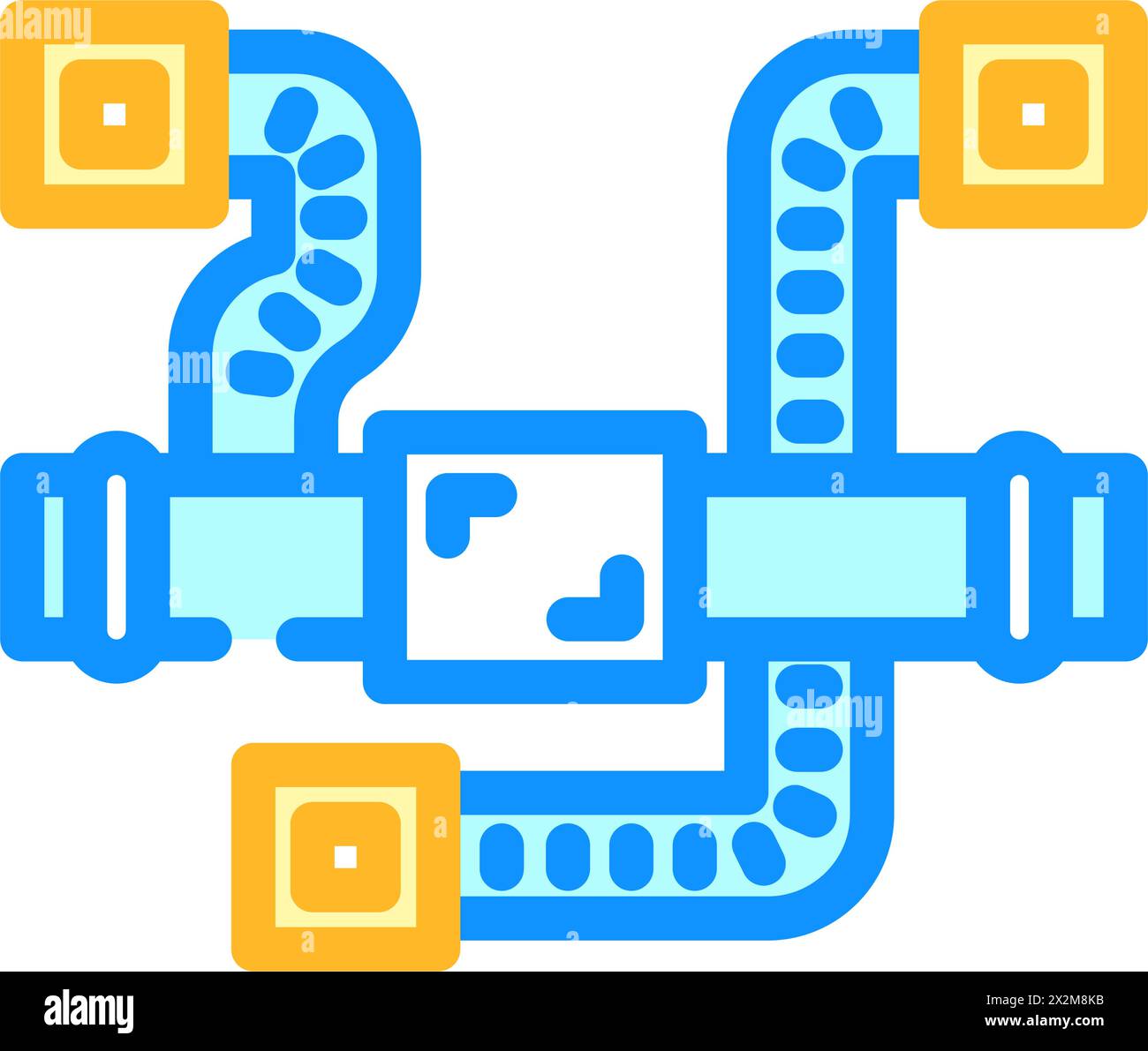 ductwork ventilation color icon vector illustration Stock Vector Image ...