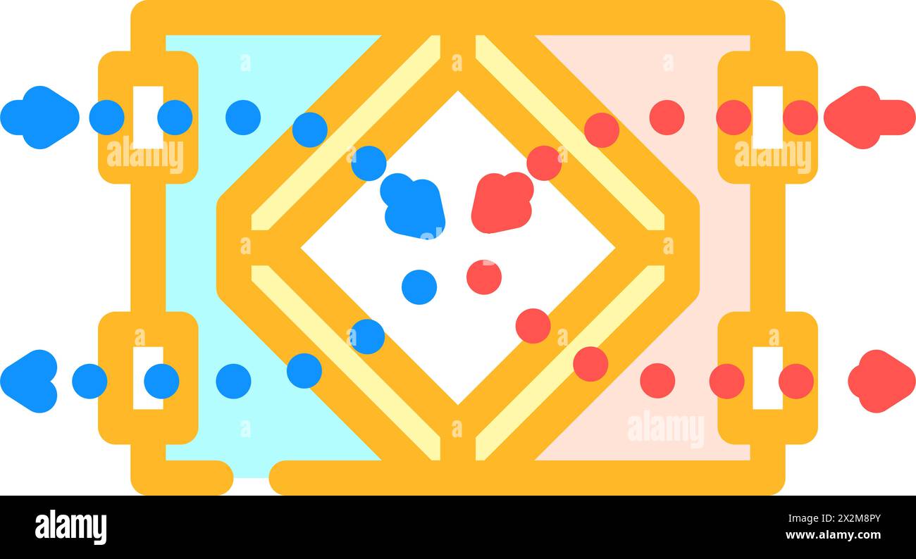 heat recovery ventilation hrv color icon vector illustration Stock ...