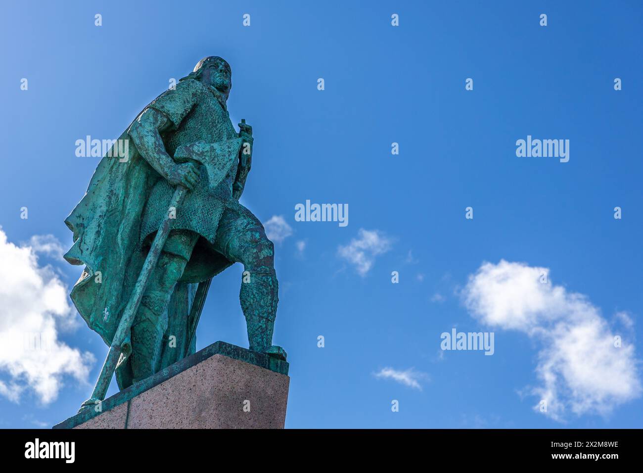 Reykjavik, Iceland, 14.05.22. Leif Erikson statue by Alexander Stirling ...