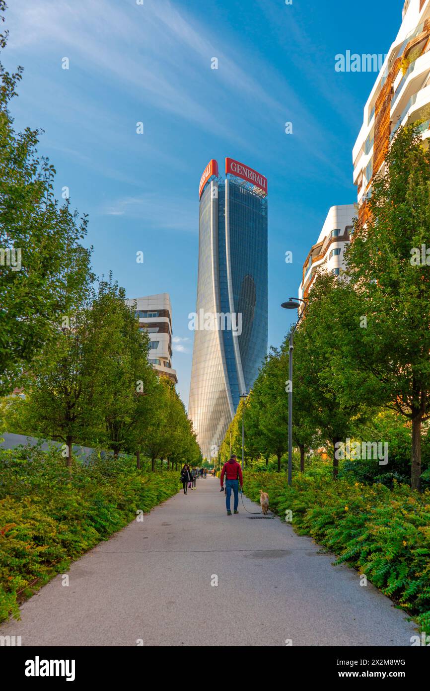 Hadid Tower (Generali Tower) in CityLife District Shopping in Milano ...