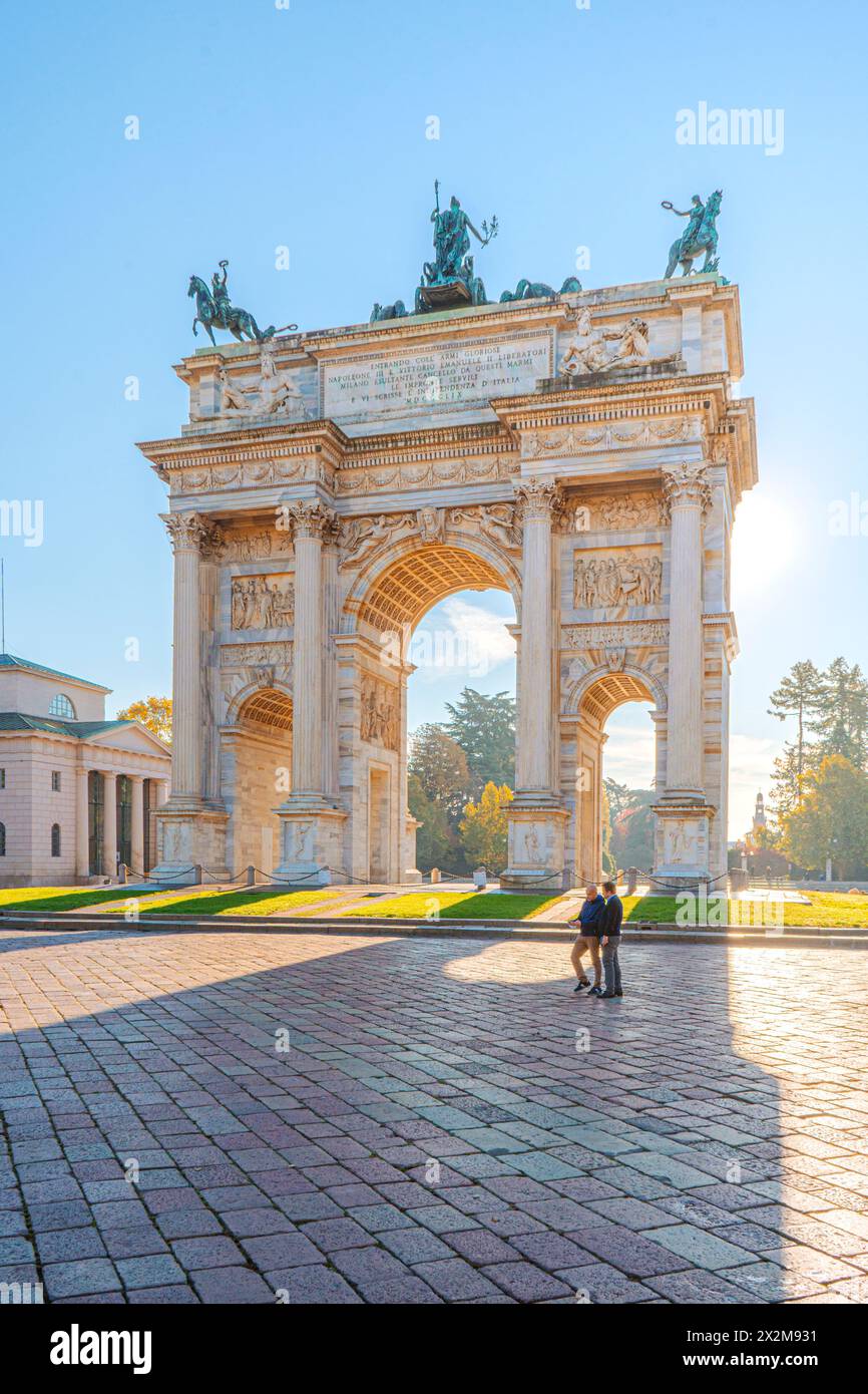 The Arch of Peace is a triumphal arch in Milan located at the beginning ...