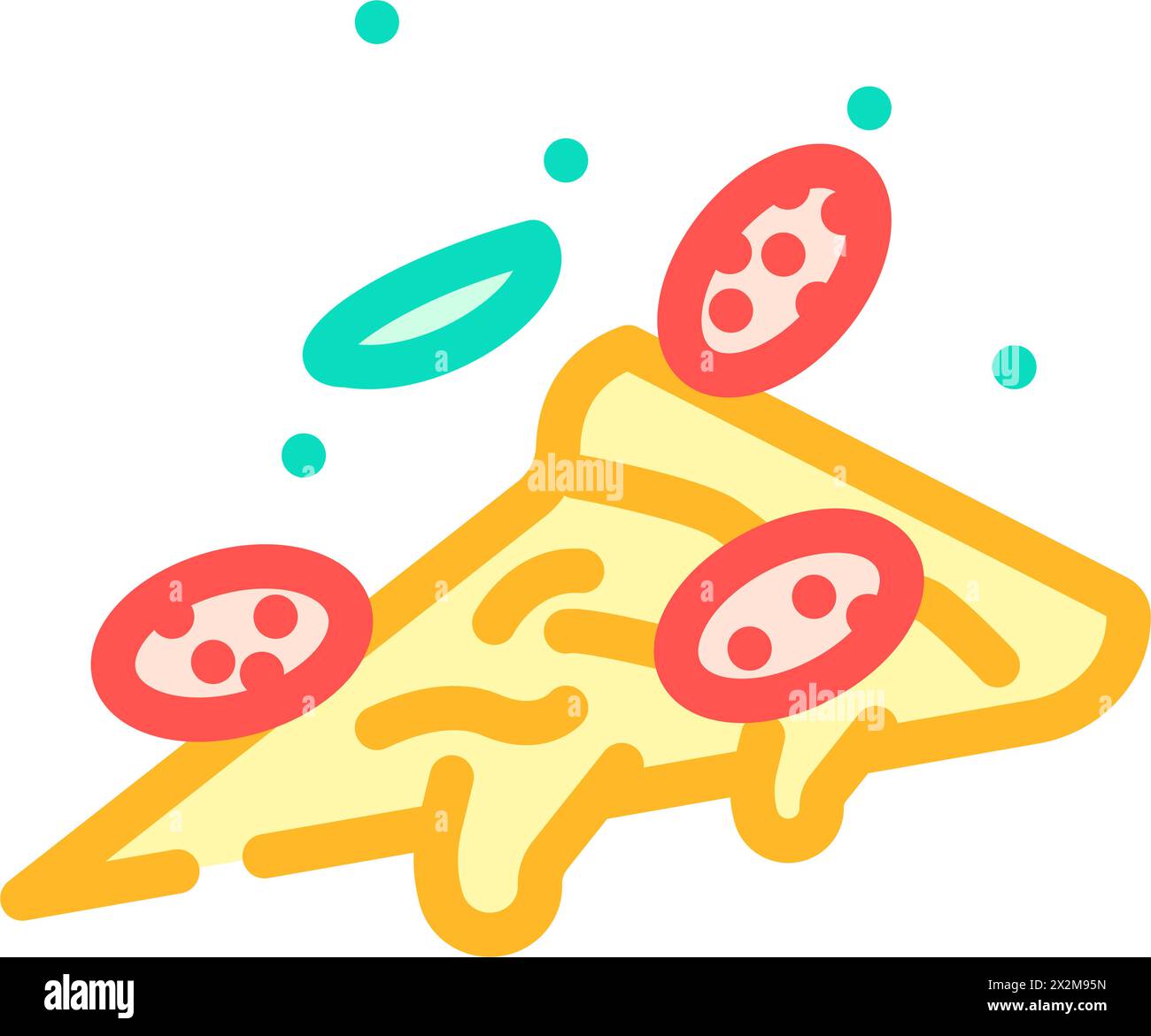 pizza fast food color icon vector illustration Stock Vector Image & Art ...