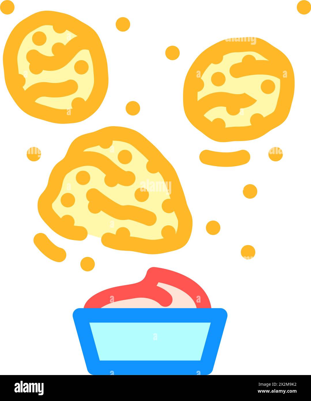 chicken nuggets fast food color icon vector illustration Stock Vector ...