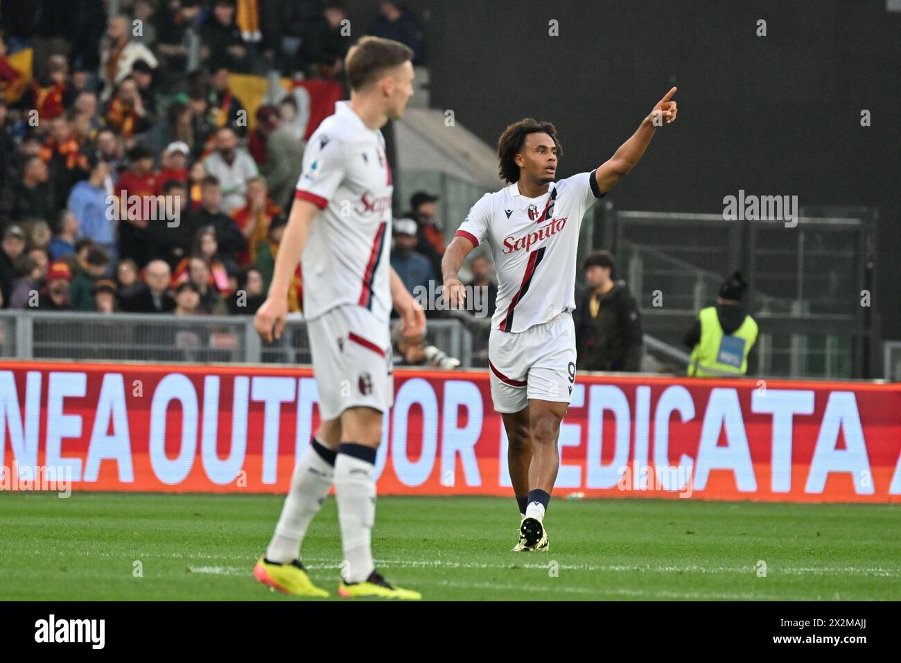 Italy, march 29 st 2024: Joshua Zirkzee after goal during the Italian ...