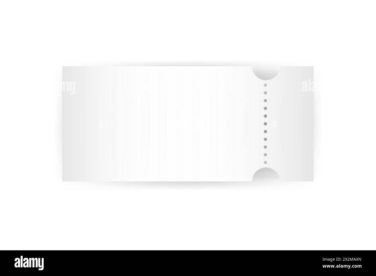 Realistic white coupon, ticket, boarding pass,voucher template mock up ...