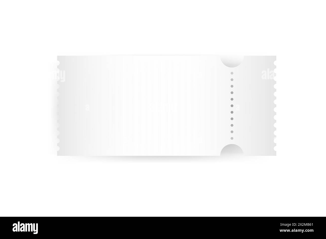 Realistic white coupon, ticket, boarding pass,voucher template mock up ...