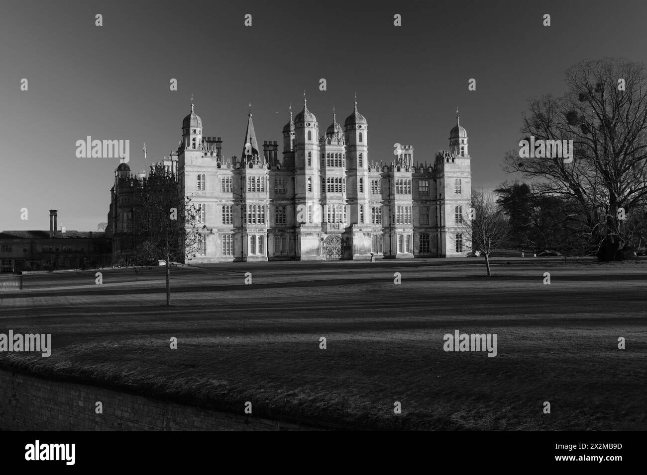 The Golden gate and west front of Burghley house, an Elizabethan ...