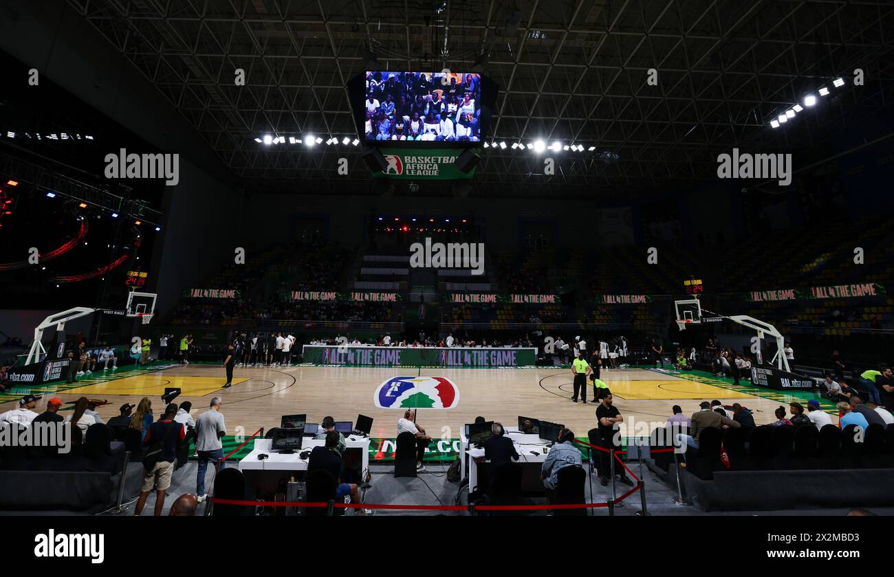 CAIRO, EGYPT - APRIL 22: general view of the arena, basketball court ...