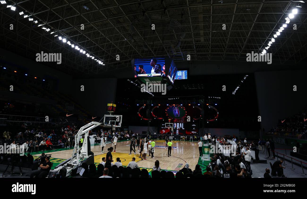 CAIRO, EGYPT - APRIL 22: general view of the arena, basketball court ...