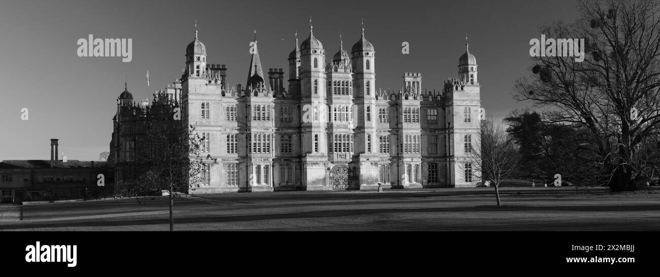The Golden gate and west front of Burghley house, an Elizabethan ...