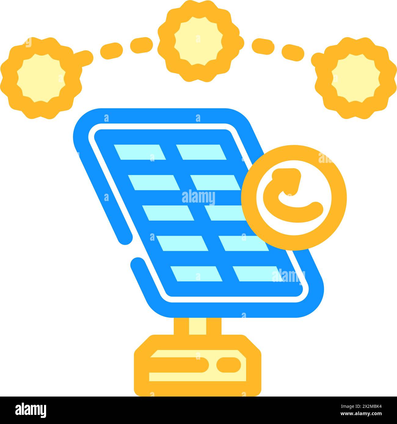 tracking system solar panel color icon vector illustration Stock Vector ...