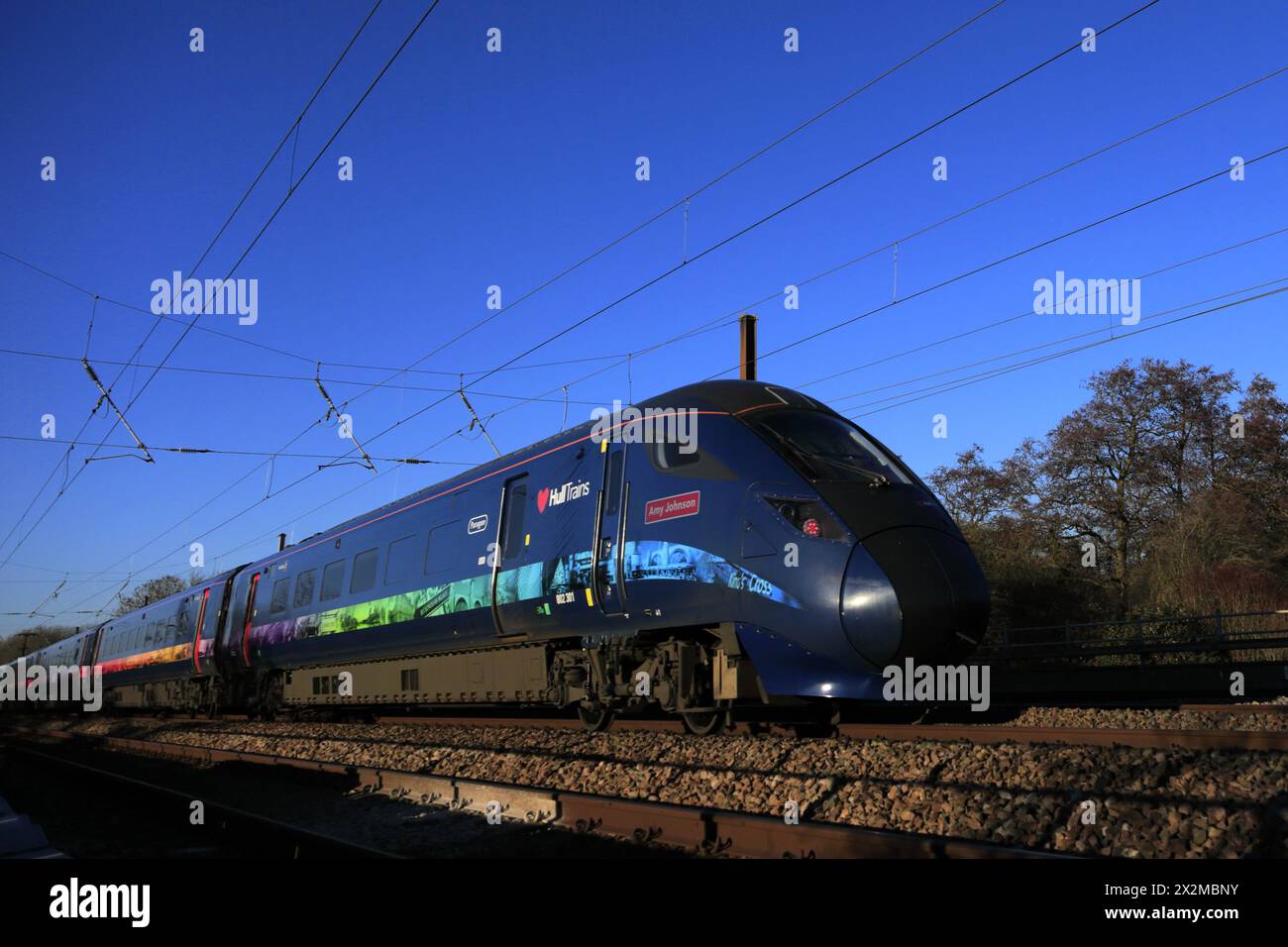 Hull Trains 802301 Paragon train, East Coast Main Line Railway ...
