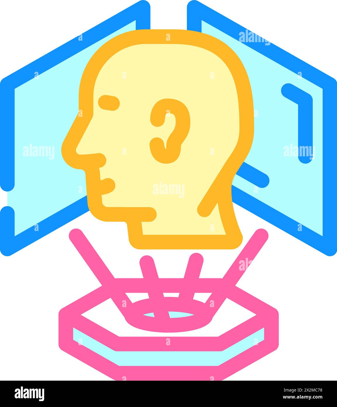 virtual lobby color icon vector illustration Stock Vector Image & Art ...