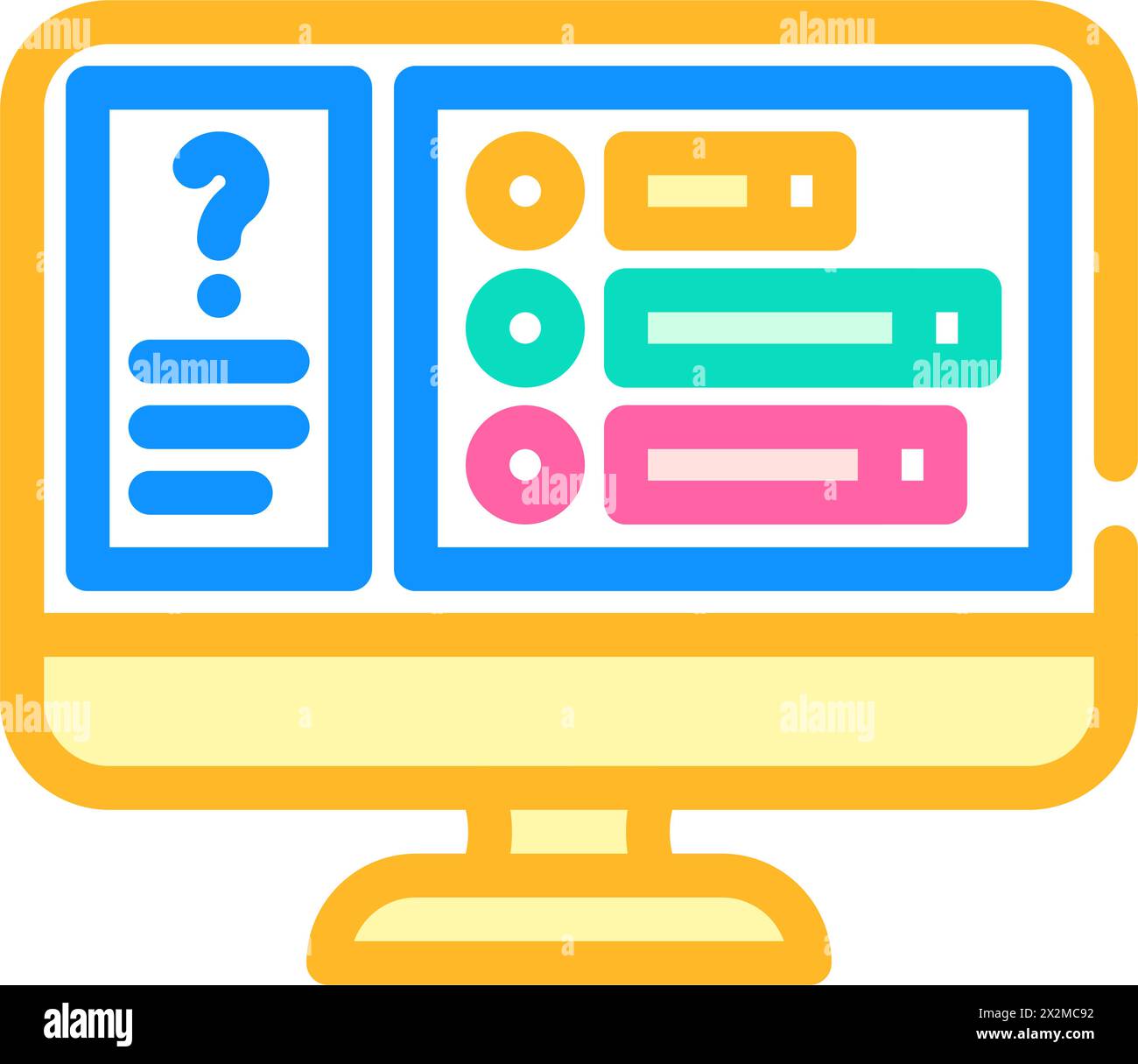 audience polling color icon vector illustration Stock Vector Image ...