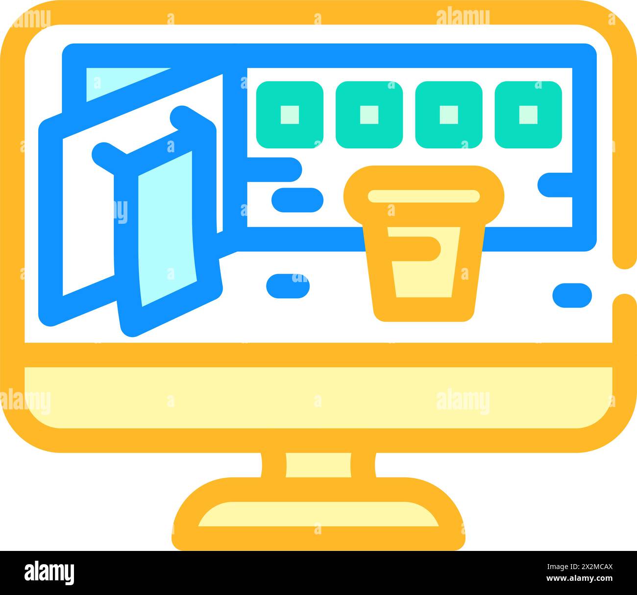 virtual trade show color icon vector illustration Stock Vector Image ...