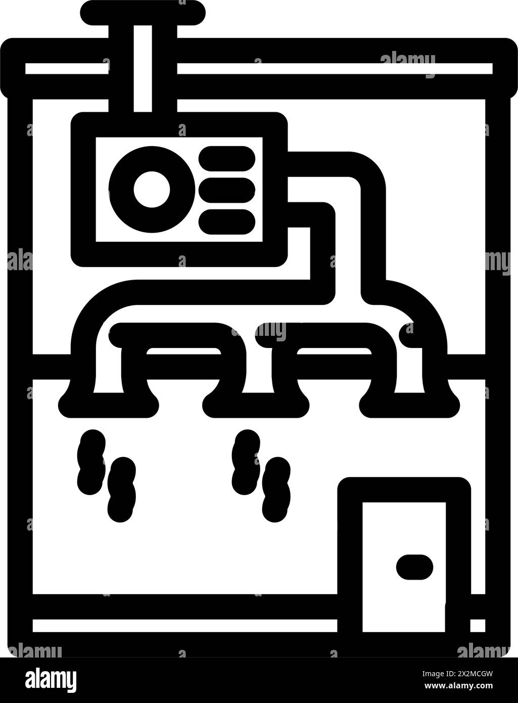 air exchange ventilation line icon vector illustration Stock Vector ...