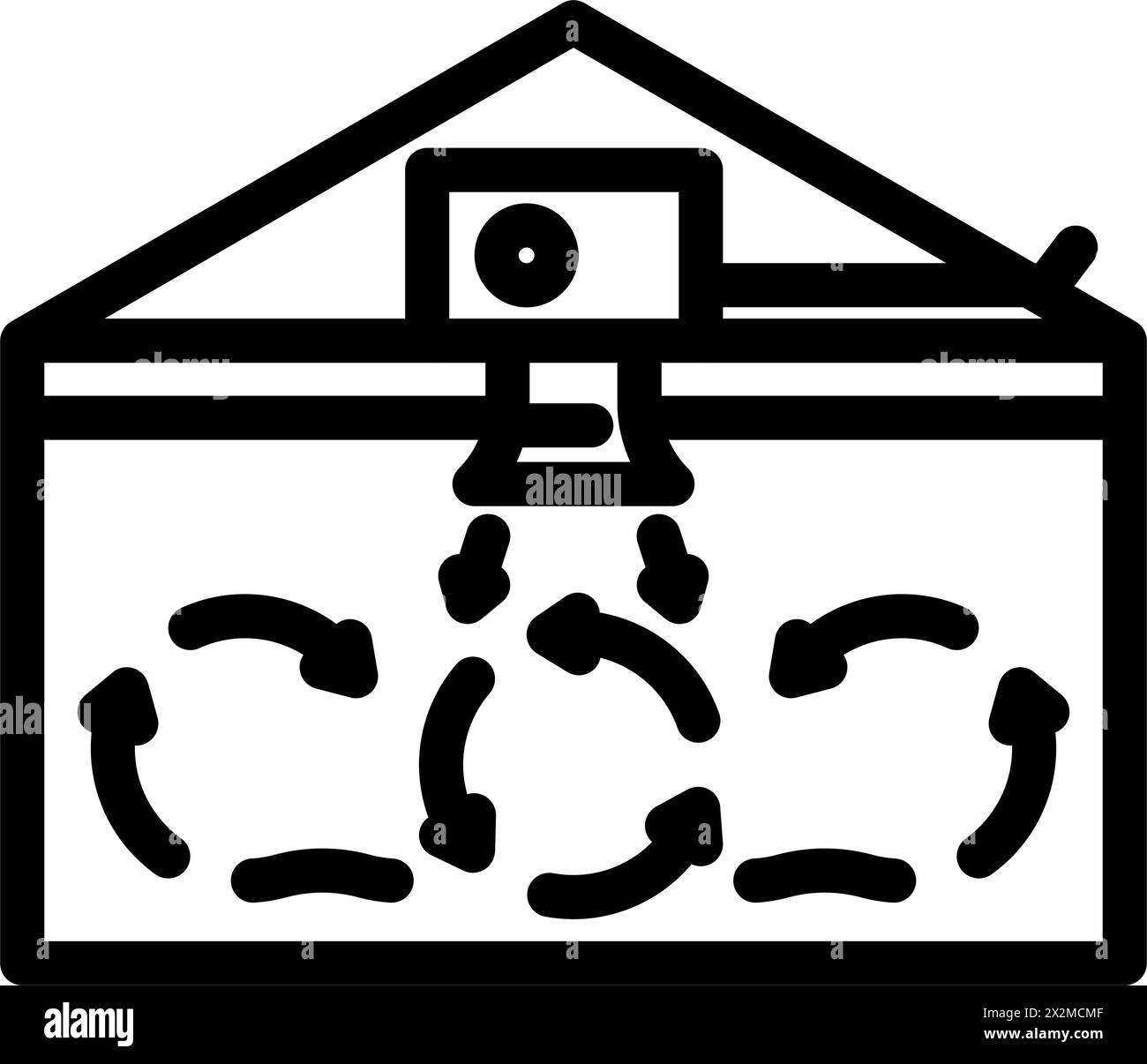 air circulation ventilation line icon vector illustration Stock Vector ...