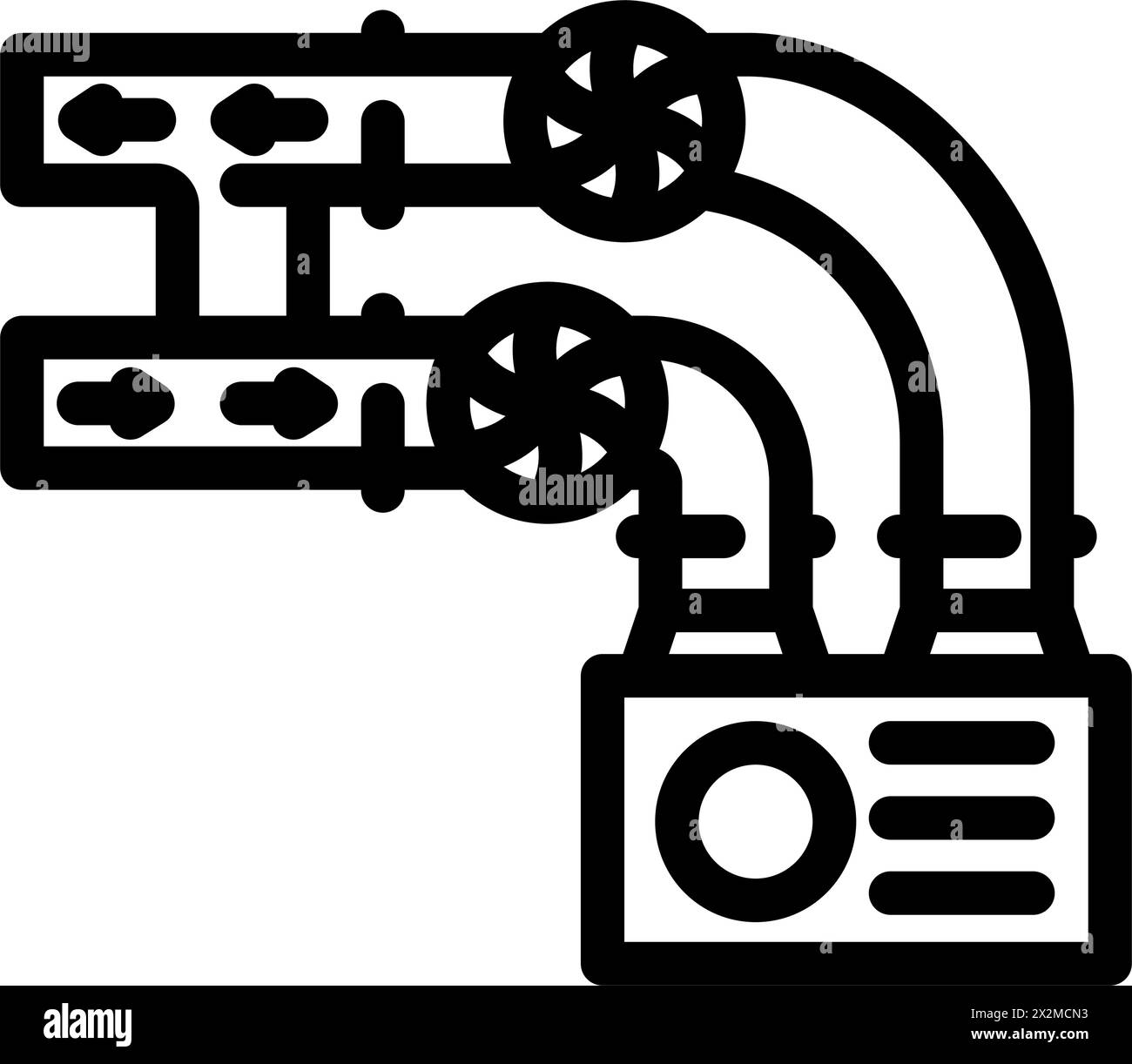 ventilation system line icon vector illustration Stock Vector Image ...
