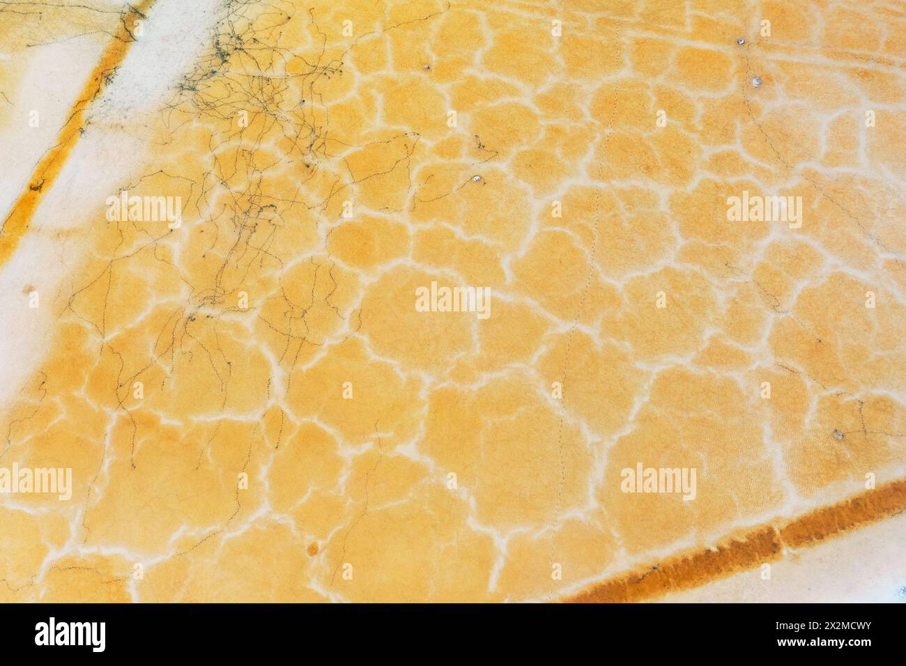 Captivating aerial view of crystalline patterns in Salt Lagoons in ...