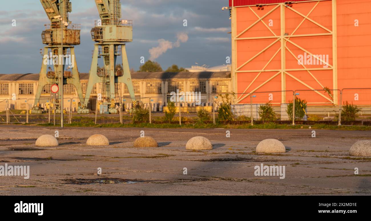 Industrial port architecture.CGI backplate for 3d rendering Stock Photo ...