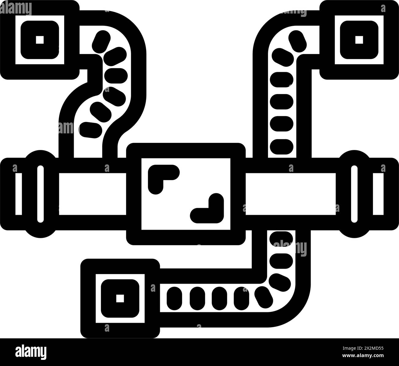 ductwork ventilation line icon vector illustration Stock Vector Image & Art - Alamy