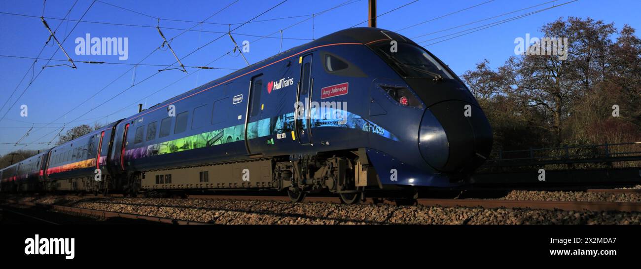 Hull Trains 802301 Paragon train, East Coast Main Line Railway ...