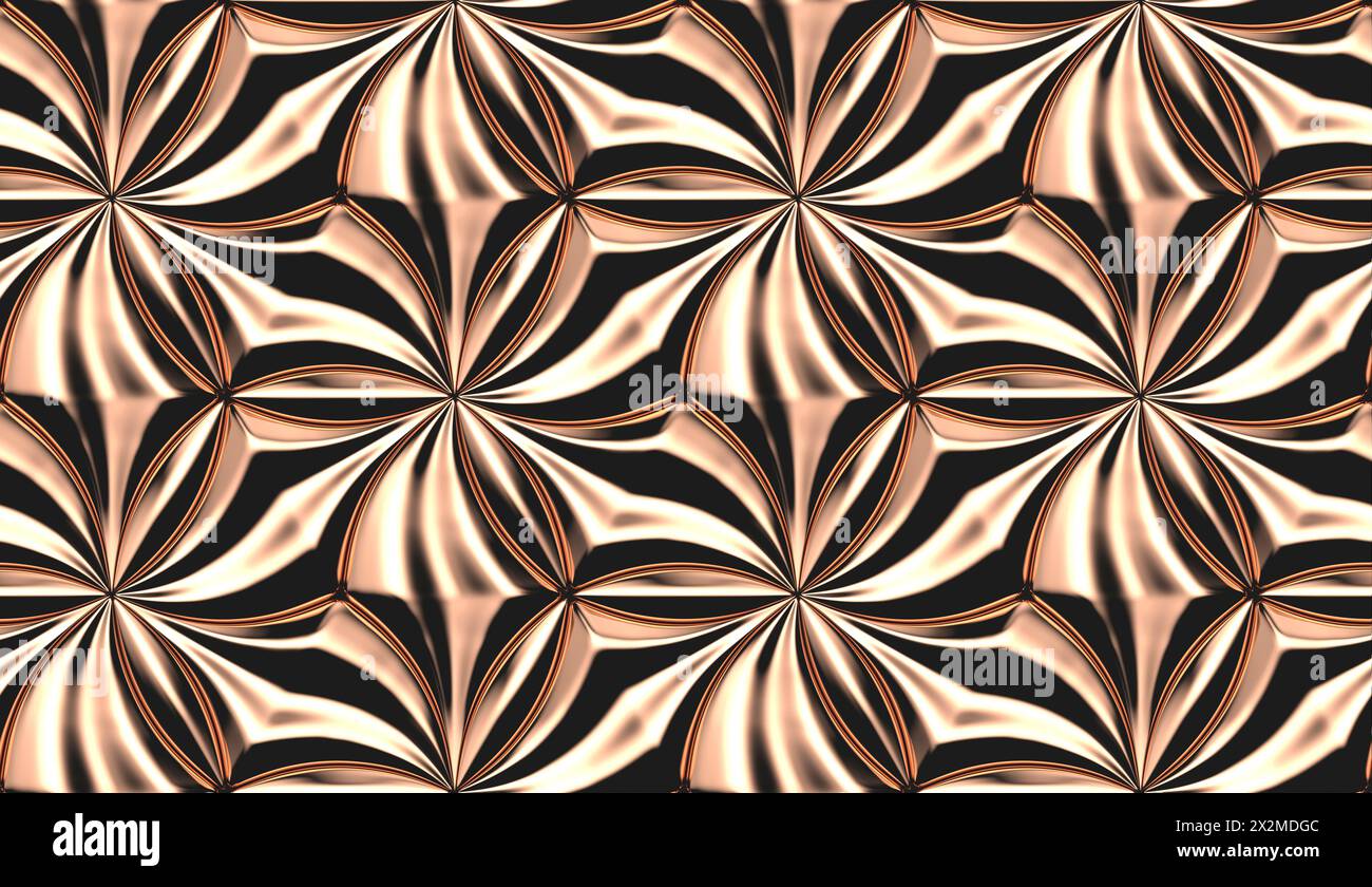 3D wall chrome and gold metal panels Shine geometric modules High ...