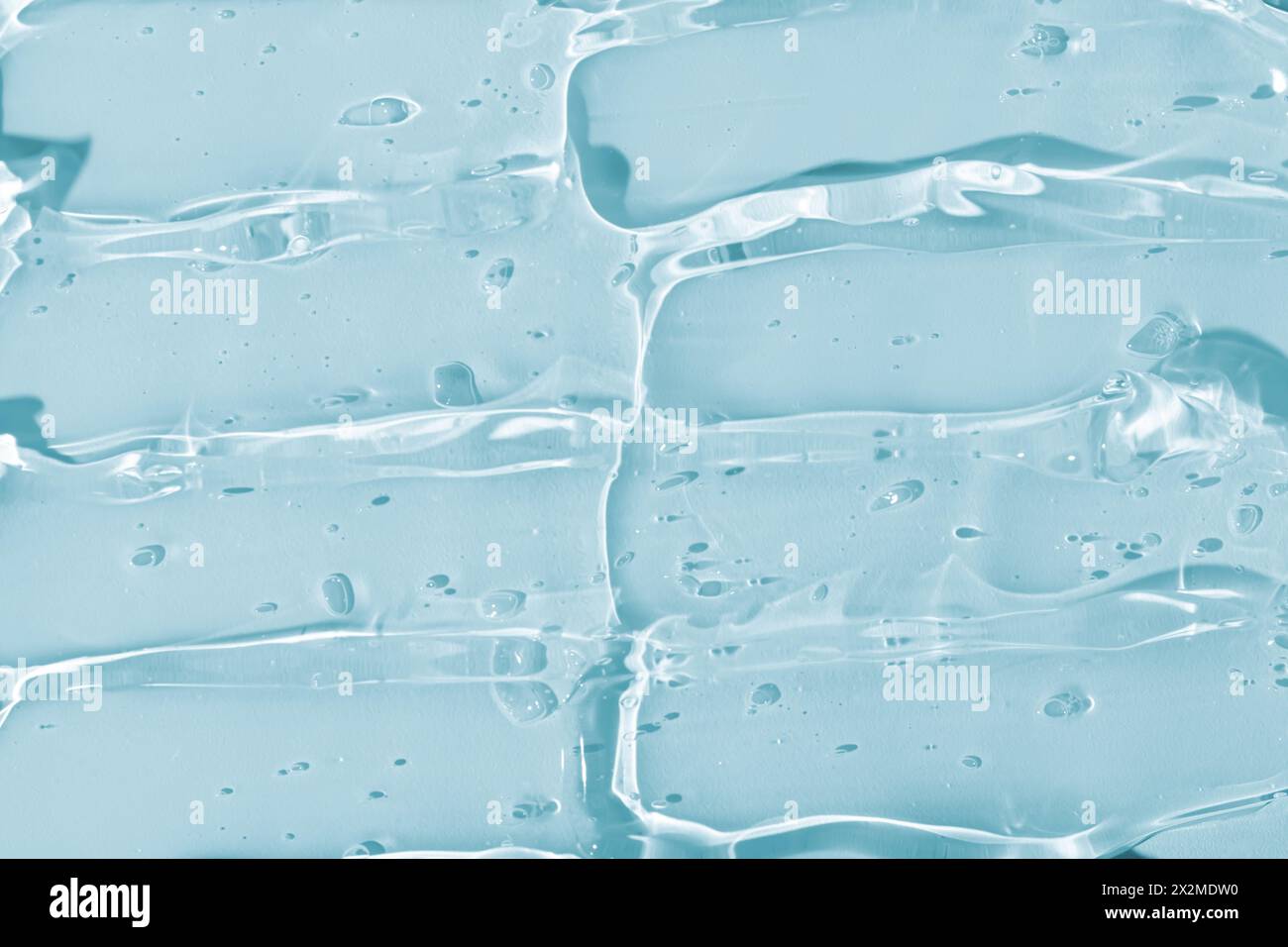 High-resolution close-up view of cool blue gel with a smooth ...