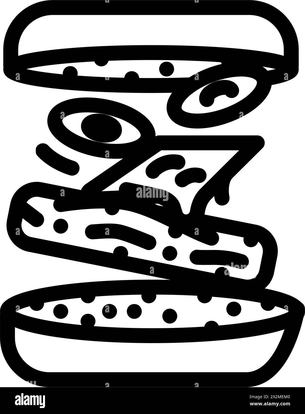 burger fast food line icon vector illustration Stock Vector Image & Art ...