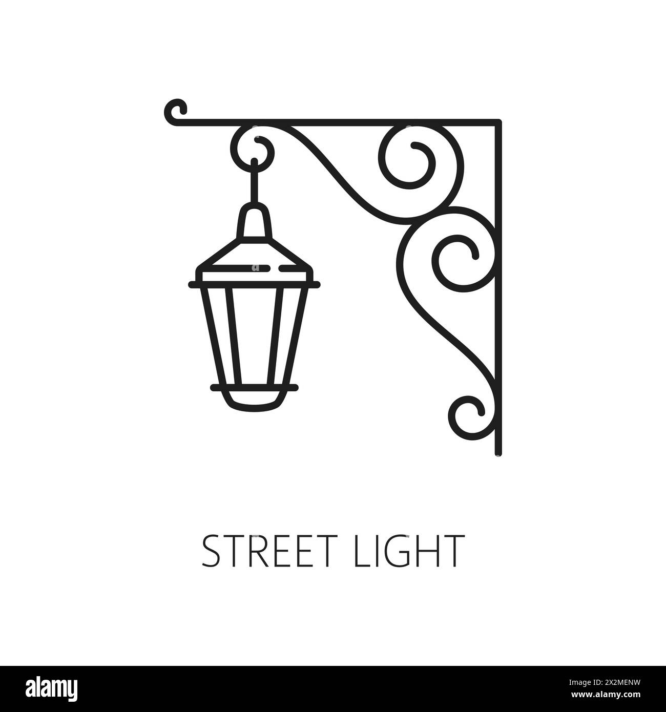 Curved lamppost Stock Vector Images - Alamy