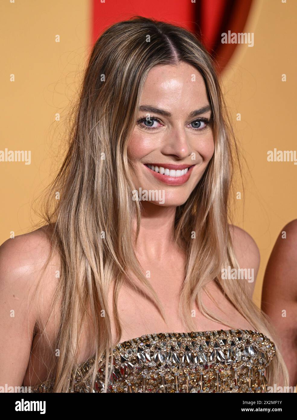 Los Angeles, USA. March 10th, 2024. Margo Robbie arriving at the Vanity Fair Oscar Party, Wallis ...