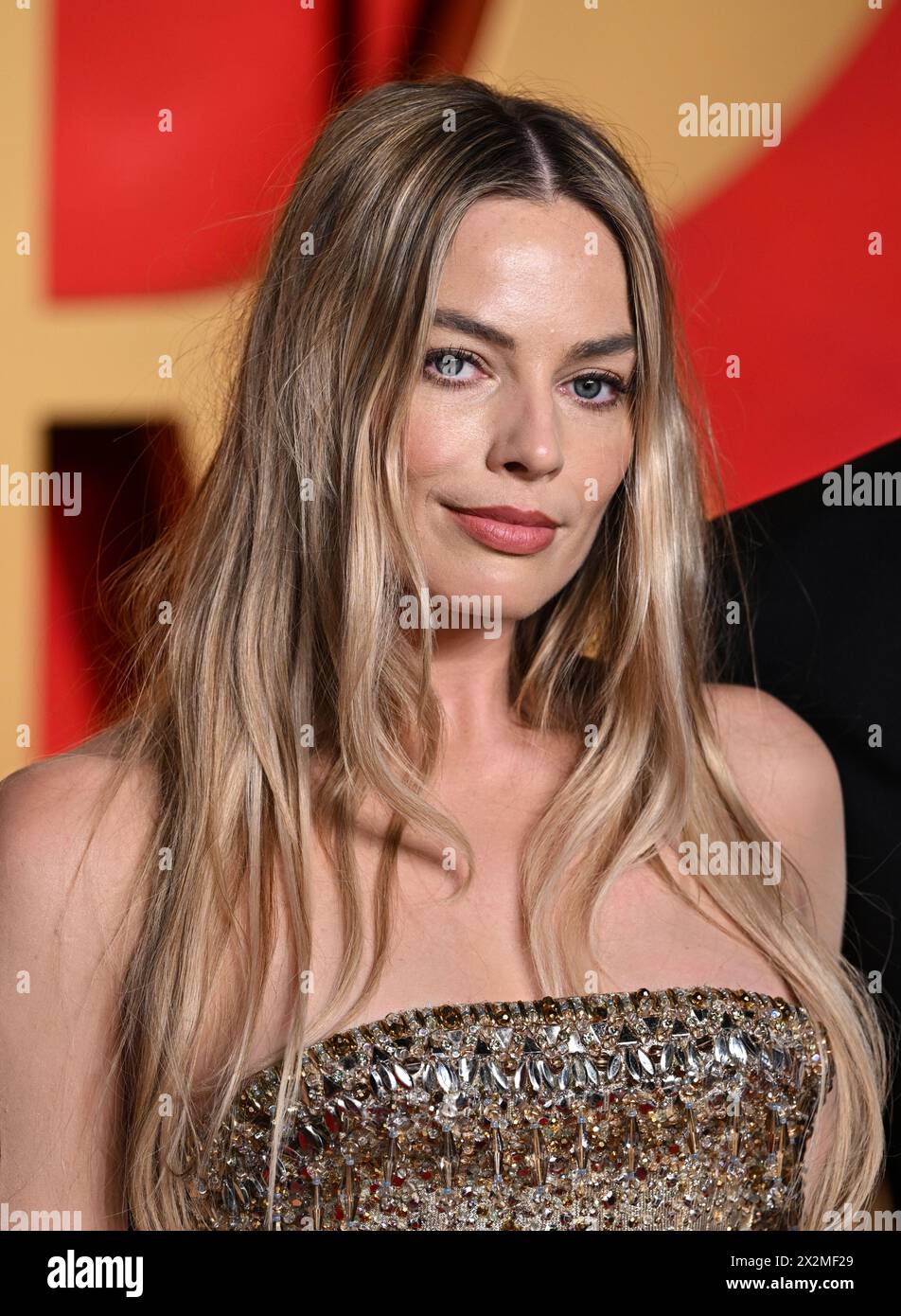 Los Angeles, USA. March 10th, 2024. Margo Robbie arriving at the Vanity ...