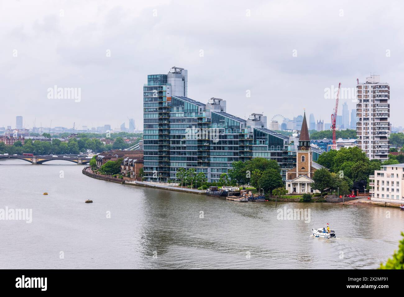 St Mary's Church, Battersea and the Montevetro development designed by ...