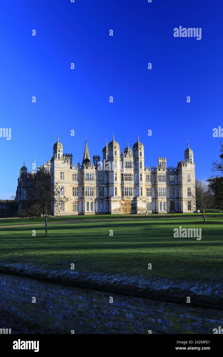 The Golden gate and west front of Burghley house, an Elizabethan ...